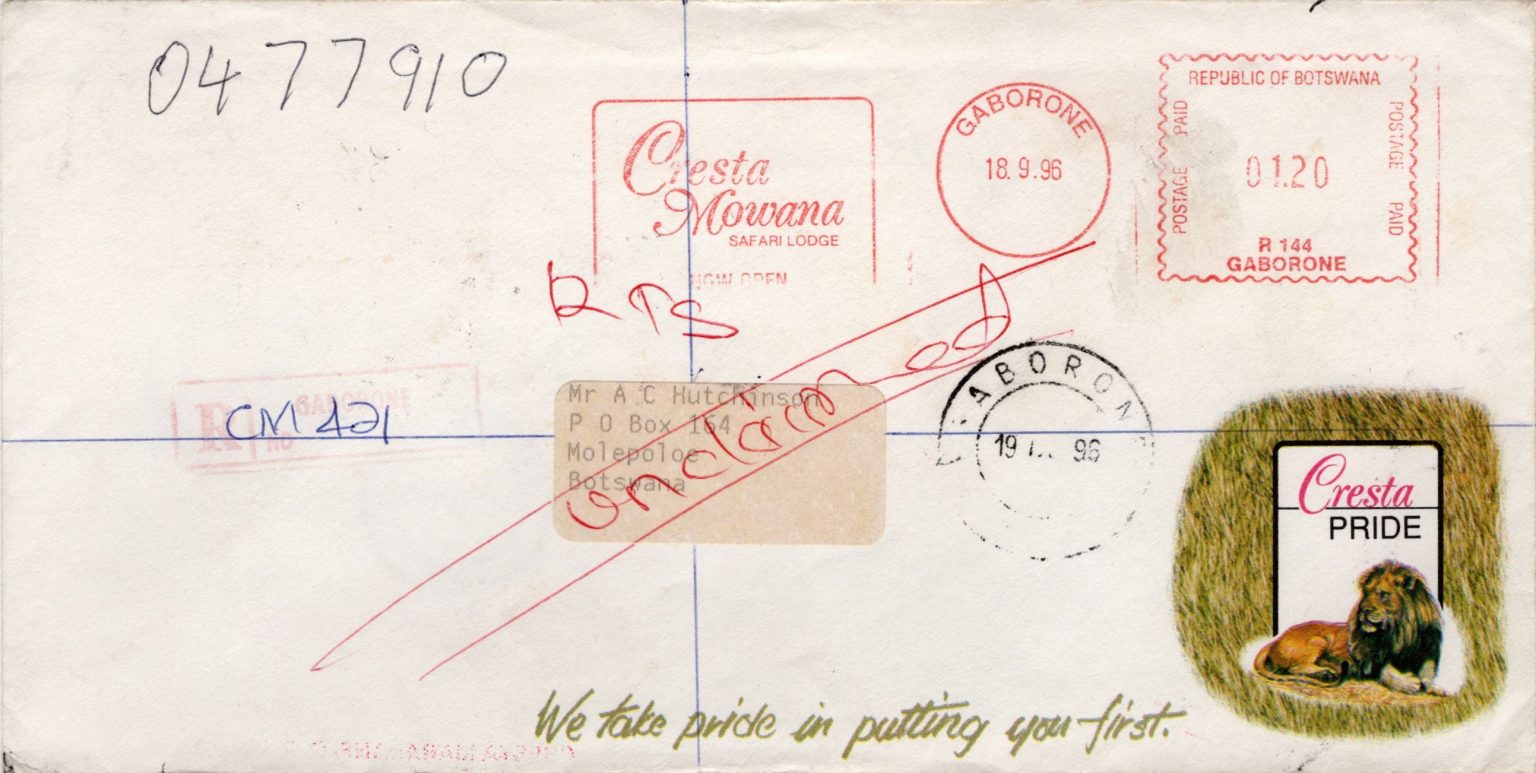 Bechuanaland and Botswana Auxiliary Markings - Unusual Postal History